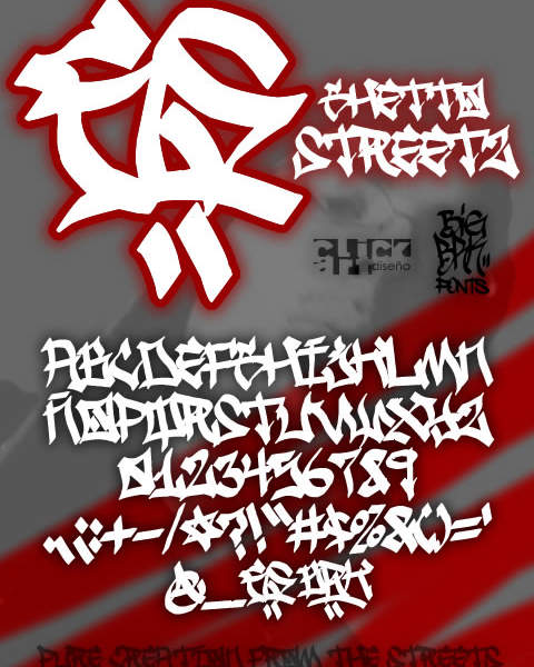Ghetto Streetz - abstract fonts - download free fonts
