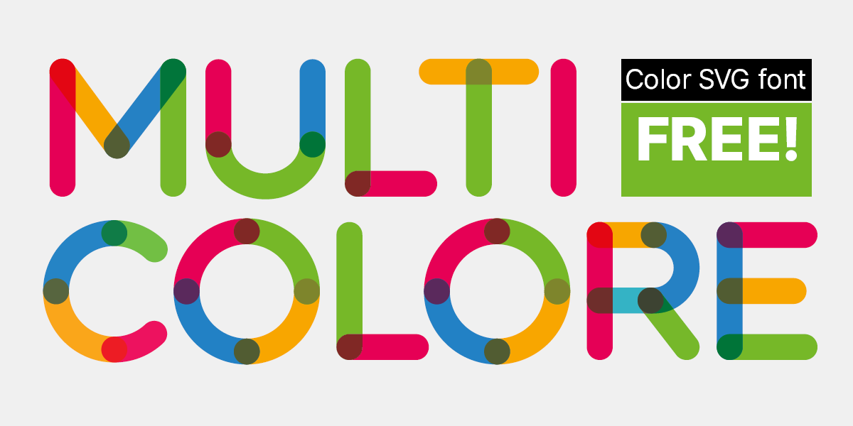 Multicolore - abstract fonts - download free fonts
